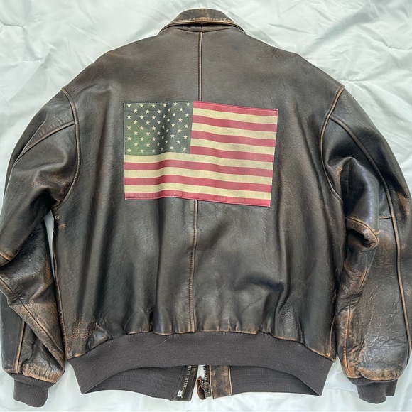 Avirex | Jackets & Coats | Vintage 9s Avirex Pinup Girl Leather Bomber ...